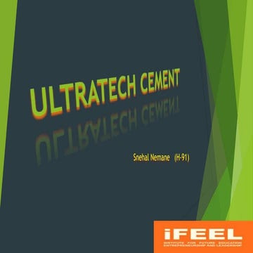 Ultratech Cement Presentation on Constraints | PPT
