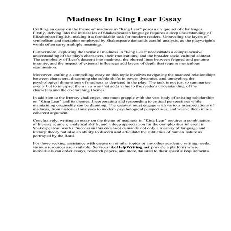 Madness In King Lear Essay.pdf