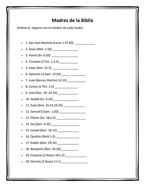 Ejercicios biblicos-i | PDF