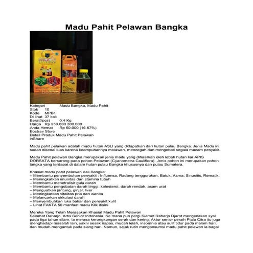 Gula aren semut adalah | PDF