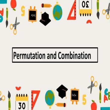 Permutation and Combination ............ | PPTX