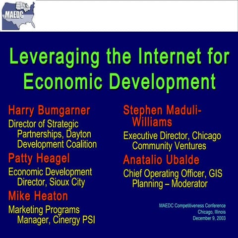 Leveraging the Internet for Economic Development | PPT