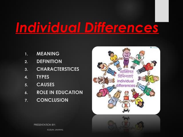 Individual Differences in Learners | PPTX