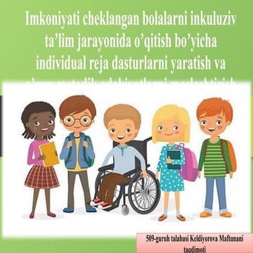 Nogironlar bor bolalar... ..... | PPTX