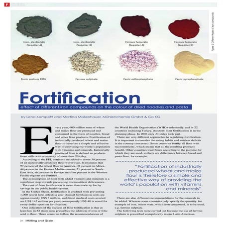 Fortification - effect of different iron compounds on the colour of ...