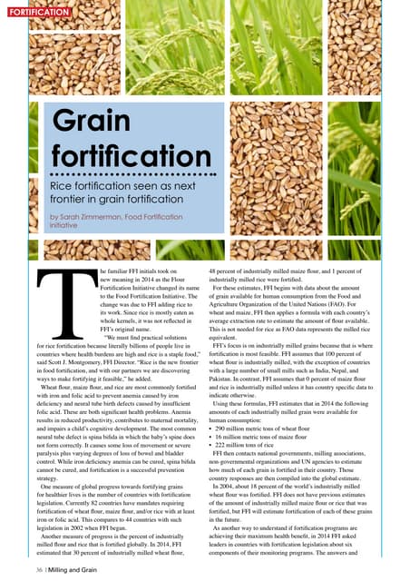 Fortification of Rice - Final.pptx | Agriculture | Industries