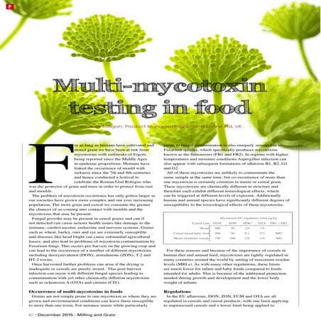 Multi-mycotoxin testing in food | PDF