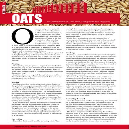 Storage of Oats | PDF