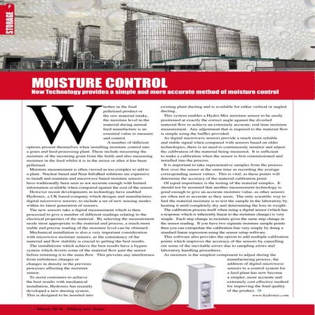 MOISTURE CONTROL - New Technology provides a simple and more accurate ...