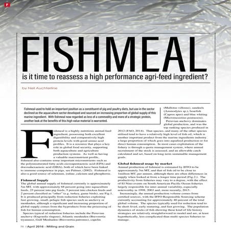 FISHMEAL: is it time to reassess a high performance agri-feed ...