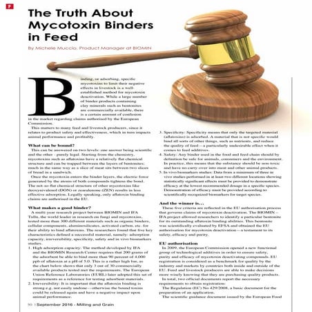 The Truth About Mycotoxin Binders in Feed | PDF
