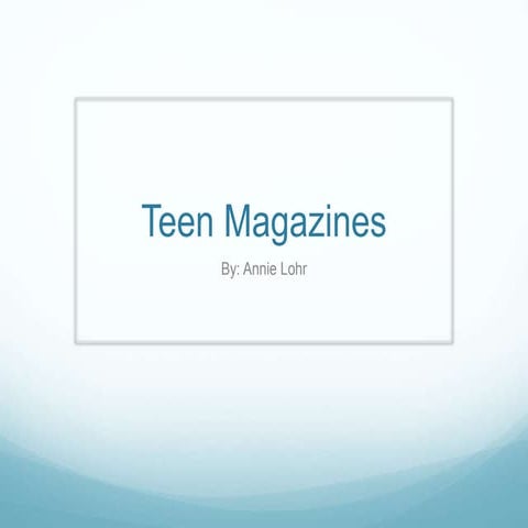 Task 4 magazine types | PPT