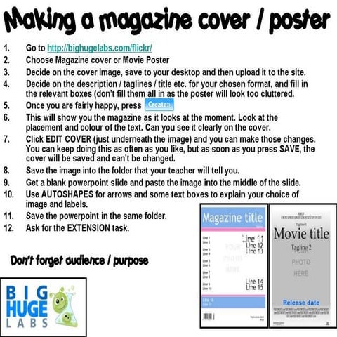 Magazine Cover Task | PPT