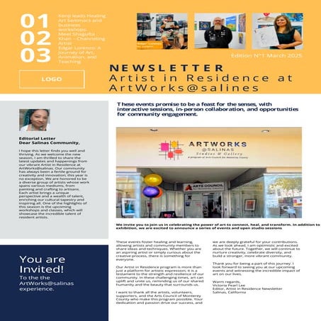 Artworks Artist in Residence Newsletter1 | PDF