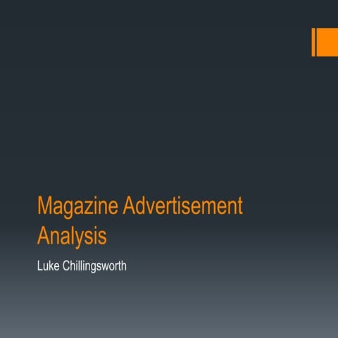 Magazine Advertisement Analysis | PPTX
