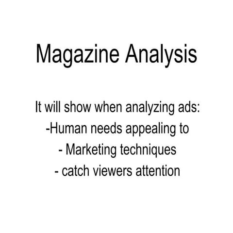 Magazine analysis | PPT