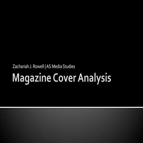 Magazine Cover Analysis | PPT