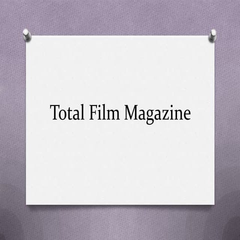 Inception Magazine Cover Analysis | PPTX