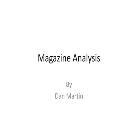 Magazine analysis | PPT