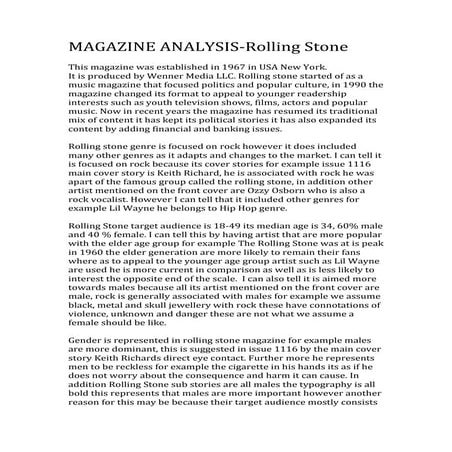 The Rolling Stone magazine | PPT