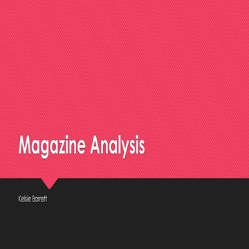 "Woman's Weekly" Magazine Analysis! | PPT