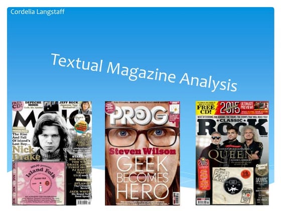 Contents page analysis "We Love Pop" | PPTX