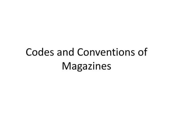 codes and conventions of music magazines | PPTX | Desktop Publishing | Computer Software and ...