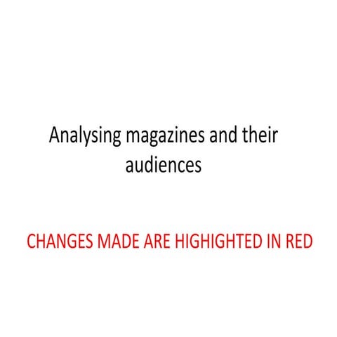Magazine analysis | PPT