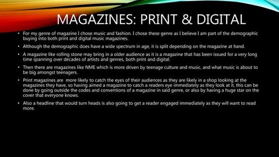 Magazine analysis | PPT