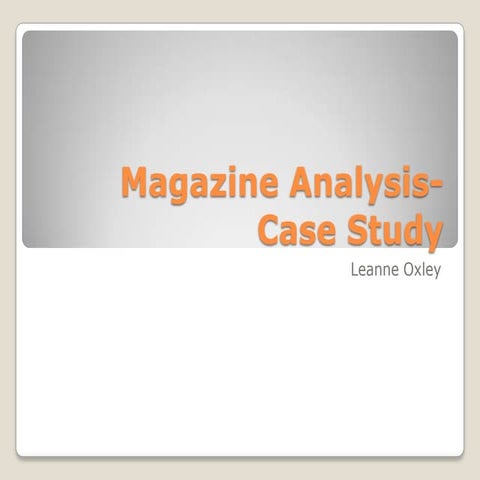 Magazine analysis case study | PPTX