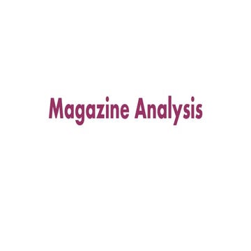 media studies Magazine cover analysis | PPTX