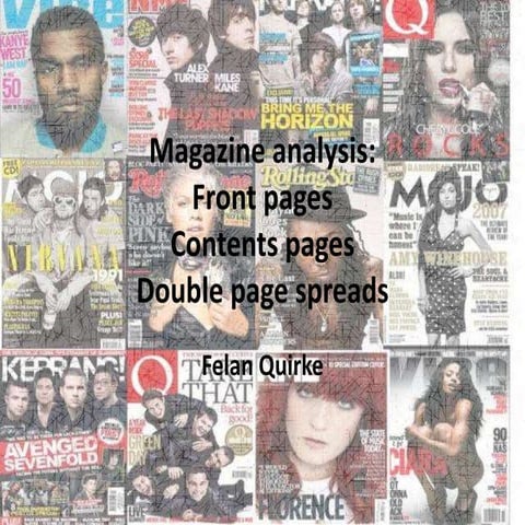 Magazine analysis year 12 media | PPTX