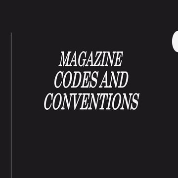 Magazine codes and conventions | PPT
