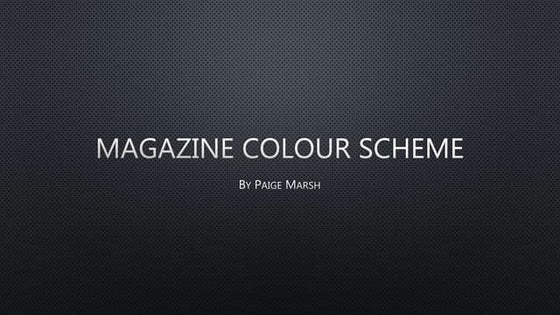 Test shots for magazine and poster | PPT