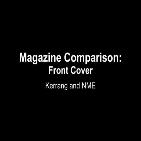 Magazine Comparison | PPT
