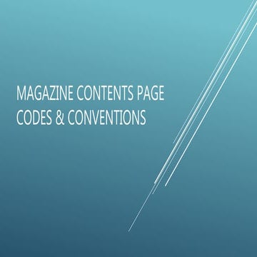 Coursework contents page analysis | PPTX