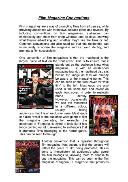 Magazine cover research | PPT