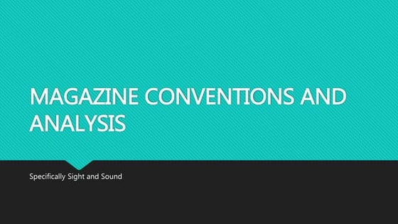 Magazine front cover conventions | PPT