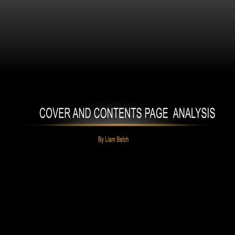 Magazine cover analysis | PPTX