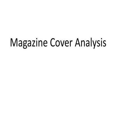 Magazine cover-analysis | PDF