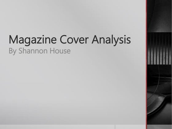 Movie magazine analysis | PPT