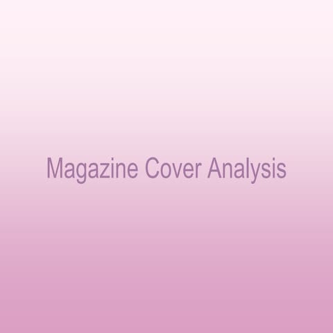 Film Magazine Front Cover Analysis | PPT