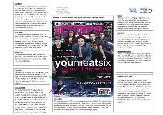 Magazine cover analysis NME magazine | DOCX