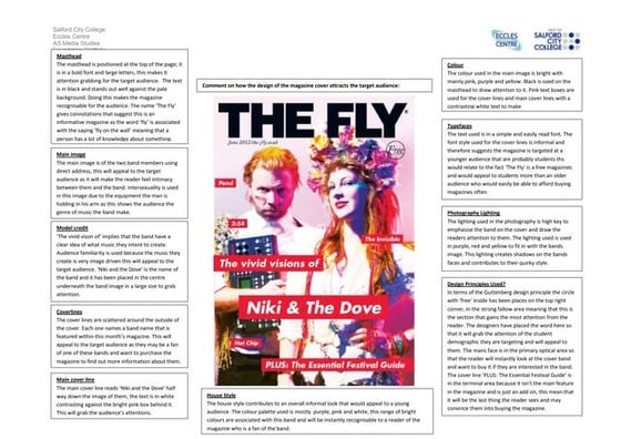 Magazine cover analysis NME magazine | DOCX