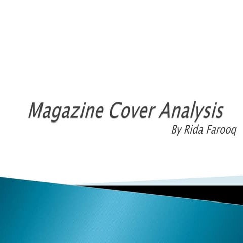 Final magazine cover analysis | PPTX