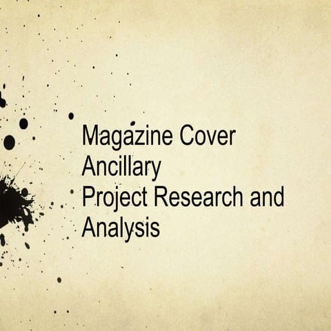 Magazine cover ancillary project | PPT