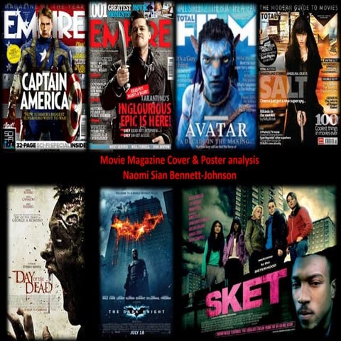 Movie Magazine Cover & Poster analysis | PPTX | Movies | Entertainment