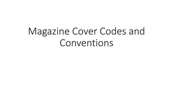 Key terms of a magazine front cover | PPT