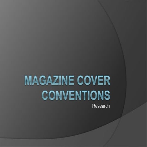 Magazine cover conventions | PPT