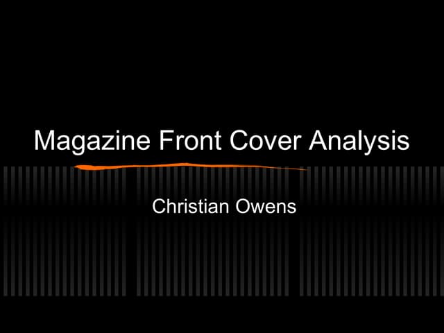 AQA GCSE Media Studies - Coursework assignment 1 - Magazine covers | PPTX